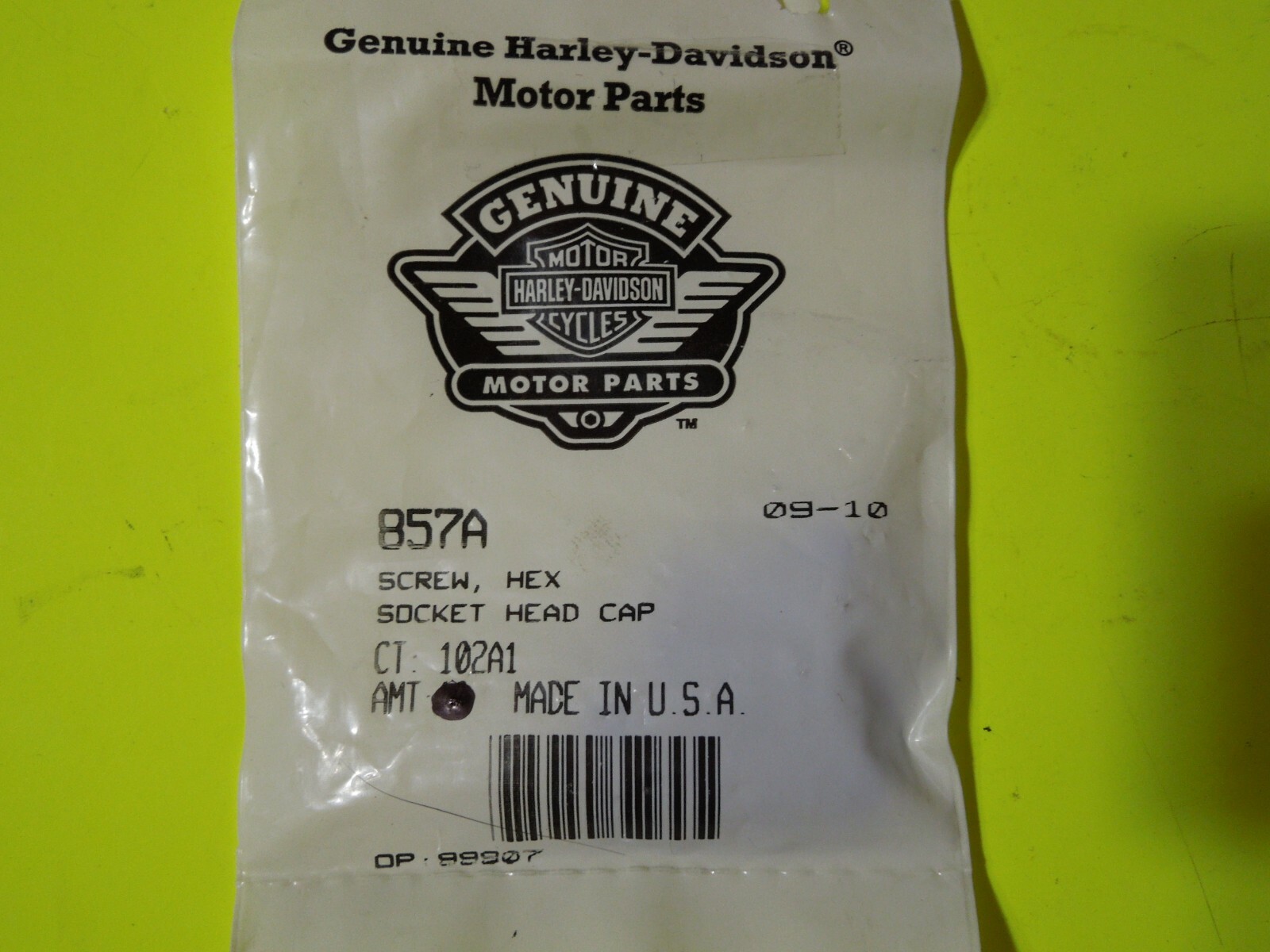 NOS OEM Harley Davidson 10-24 x 3/8" Hex Socket Head Screw w/lockpatch ...