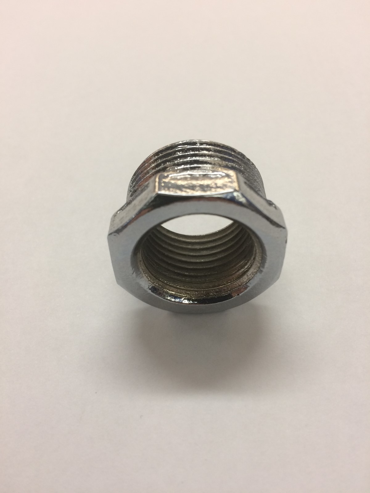 CHROME PLATED 3/4" X 1/2" B.S.P. REDUCING BUSH FOR TOWEL RAIL RADIATOR ...