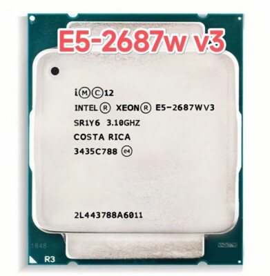 Intel Xeon E5-2687W v3 Processor 10 Core 20 Threads 3.1 GHz E5-2687WV3 ...