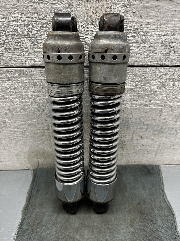 Harley Ironhead Sportster Shocks 14” Flat Top Shock XL XLH OEM ...
