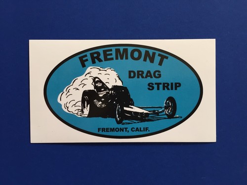 DRAG RACING VINTAGE INSPIRED HOTROD FREMONT RAT DRAG STRIP DECAL ...