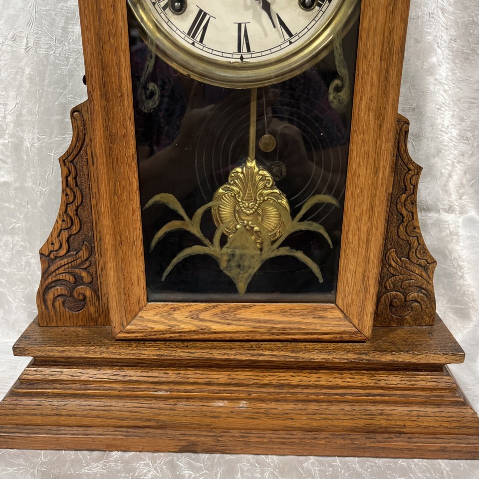 Antique Gilbert Gingerbread Mantel Shelf Parlor Clock " CAPITOL" Not ...