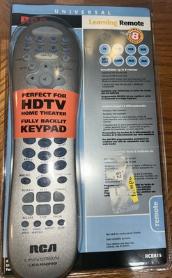 RCA Model RCR815 Universal Learning Remote Control Up To 8 Components ...