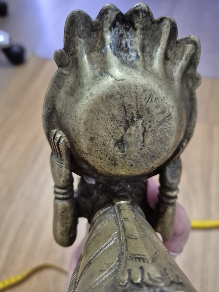 Antique Hindu Bronze Statue / Oil Lamp | eBay Australia