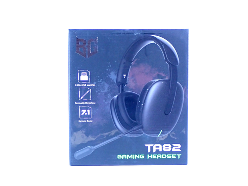 Black Gaming Headset With Removable Microphone BG TA82 Surround Sound ...