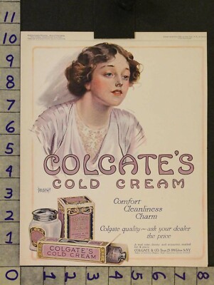 1912 DENTAL TOOTHPASTE COLGATE COLD CREAM HYGIENE MEDICAL BATHROOM AD ...