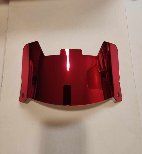 CHROME DARK RED MIRROR Football Helmet Visors W/Clips DISPLAY PURPOSE ...