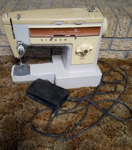 Vtg. 1970s Singer Stylist 534 Sewing Machine W/Pedal Cord-Works- Parts ...