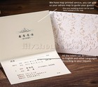 Elegant Lace Cut Personalised Wedding Day Evening Invitations Cards ...