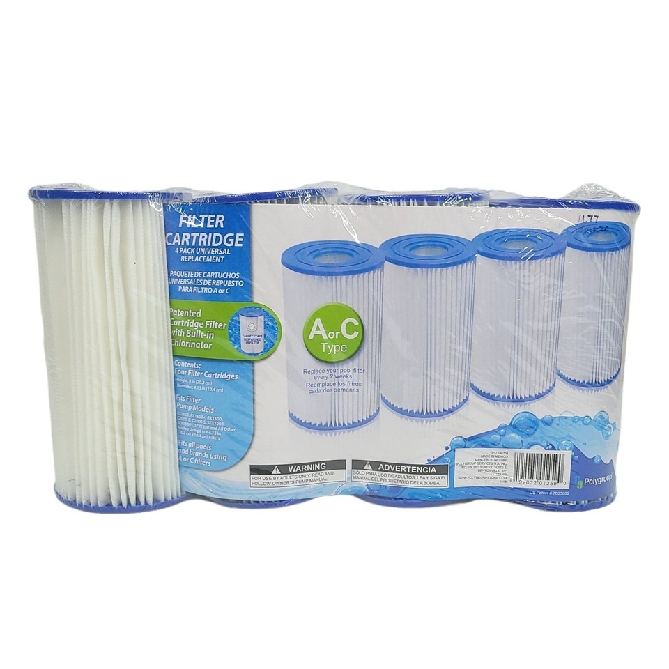 Polygroup Summer Waves Universal Pool Filter Cartridges A Or C Type 4 ...