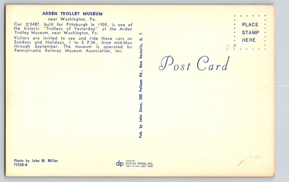 Postcard Pittsburgh 1905 Streetcar Trolley - Unposted Chrome | eBay