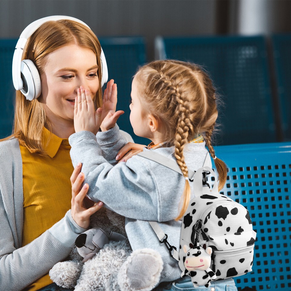 Kids Rucksack Canvas Favor Cow Backpack Cow Pattern Backpack | eBay