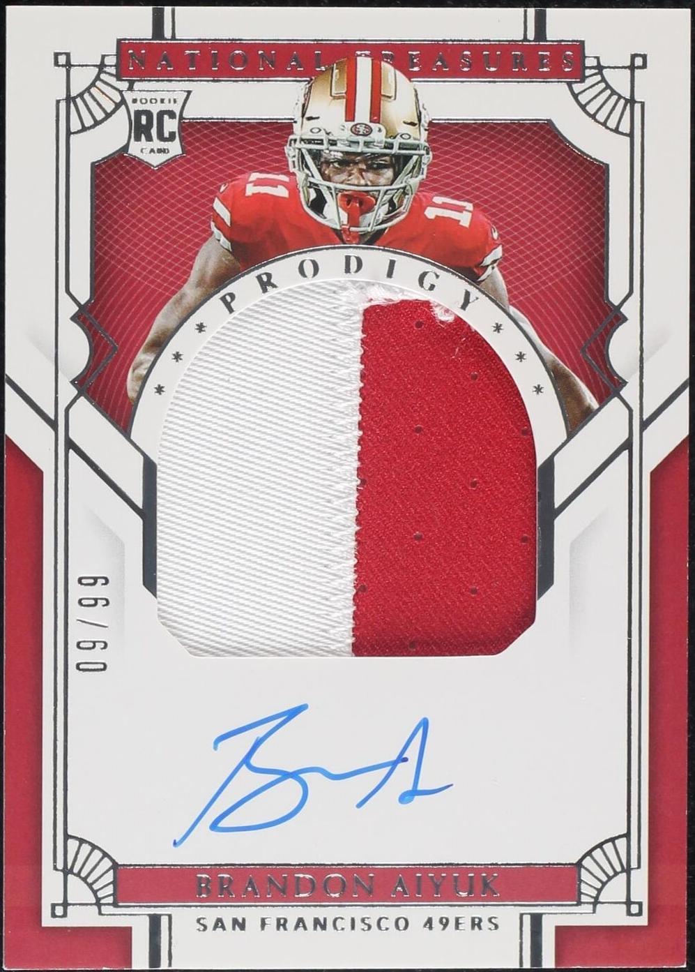 2020 Panini National Treasures - Prodigy Patch Autographs Brandon Aiyuk ...