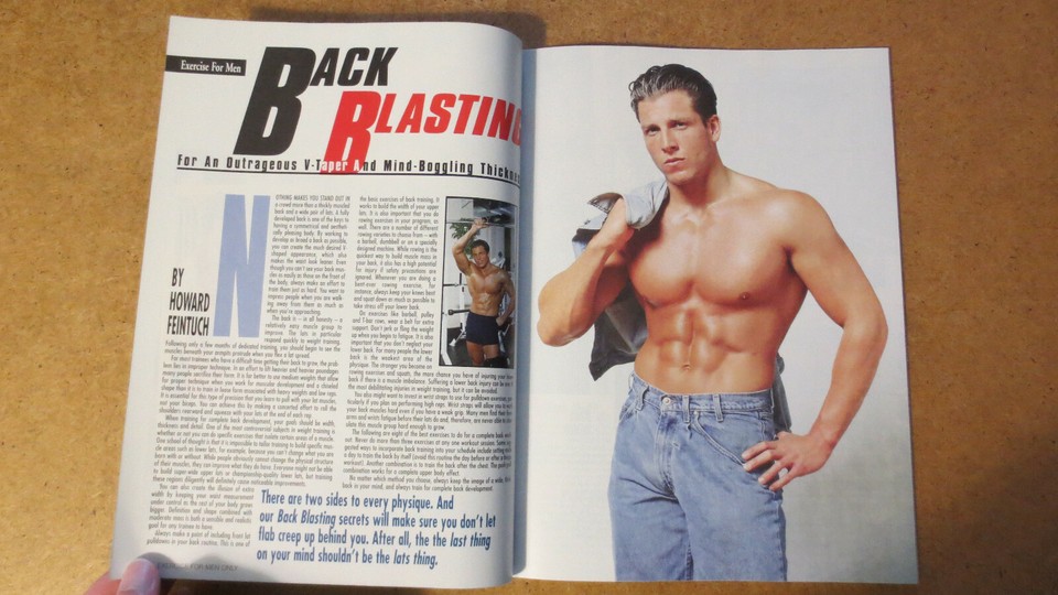 EXERCISE Men MAGAZINE Shirtless Male Workout Beekcake Jocks Abs Legs ...