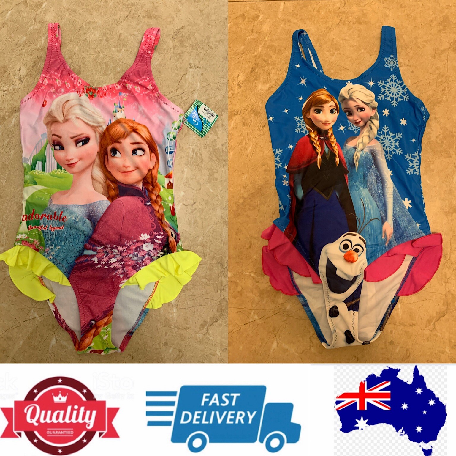 Quality Frozen Bathers, Girls Bathers, Elsa Anna, AU stock | eBay Australia