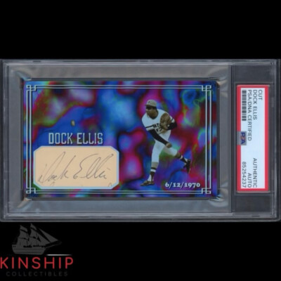 Dock Ellis signed Cut 3x5 Custom Card PSA DNA Slab No Hitter Pirates ...