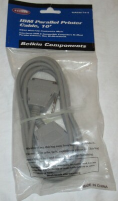 BELKIN 10' Parallel Printer Cable DB25 MALE / 36 Centronics Male IEEE ...