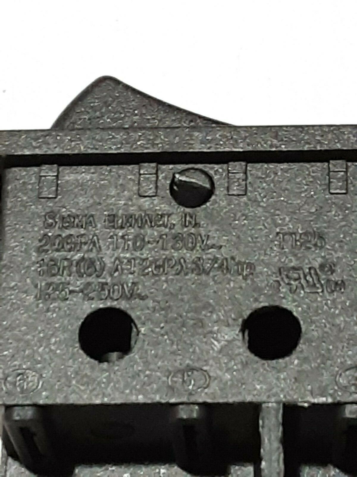 200A-43 SIGMA SWITCHES REPLACEMENT SPST RED 12V LIGHTED BLACK BODY ON ...