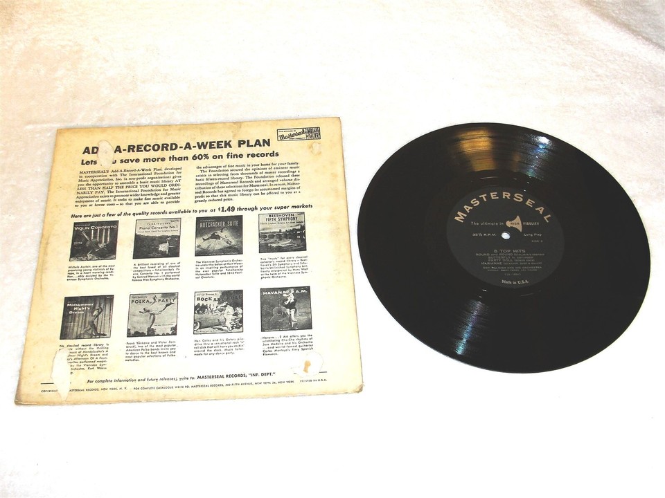 Don Raleigh & Orchestra "8 Top Hits" 1957 Pop LP, 10", VG, Mono, on ...