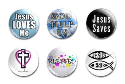 25mm THE CHRISTIAN RELIGION BUTTON BADGES x6 SET 1 | eBay UK