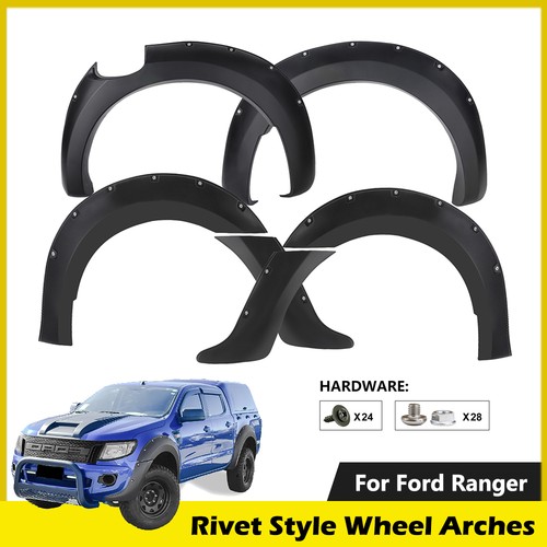 Wide Wheel Arches Extensions Fender Flares for Ford Ranger T6 2012-2014 ...