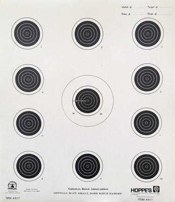 RIFLE TARGET PAPER BY HOPPE'S NRA OFFICIAL 12X10.5 INCHES HEAVY PAPER ...
