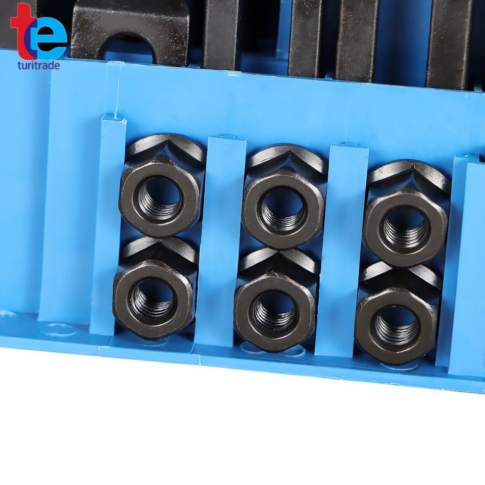 58 Piece 1/2 T-Slot Clamping Kit Mill Machinist Set With 3/8-16 Studs ...