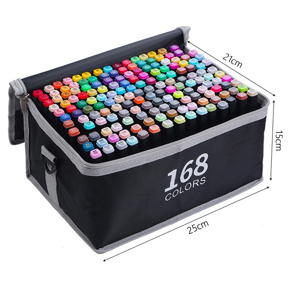 168 Farben Marker Stifte Set – Doppelseitige Marker für Skizzen ...