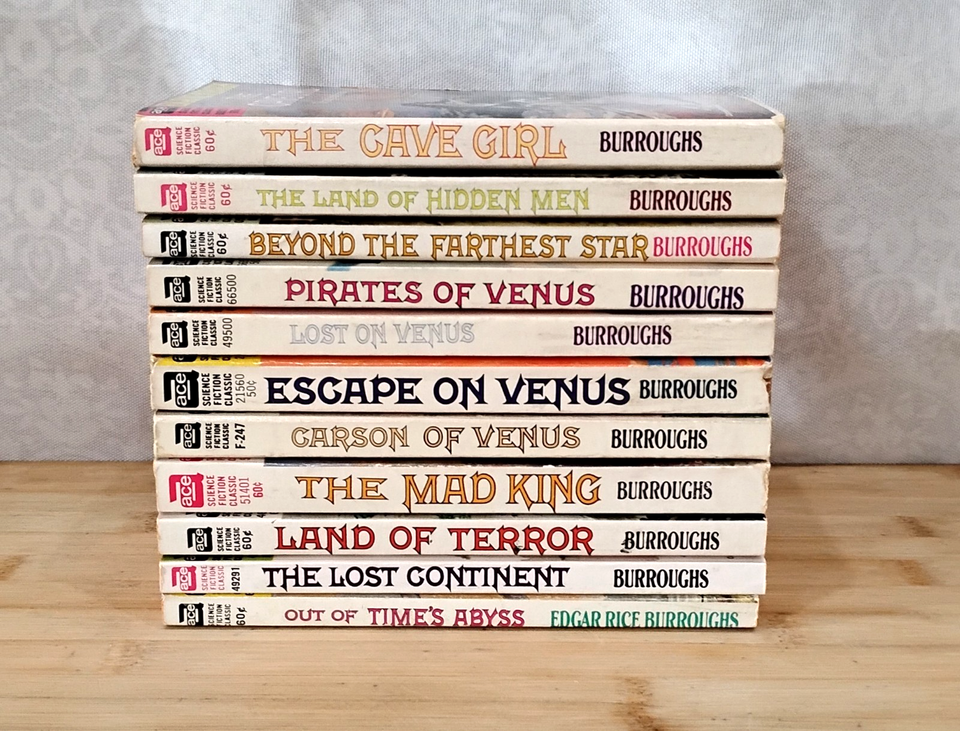 11 Lot Edgar Rice Burroughs Vintage ACE Paperbacks 1960s VENUS LOST ...