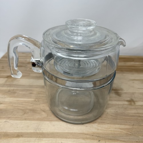VTG Pyrex Glass 9-Cup Coffee Maker Pot Percolator Complete 7759 Made In ...