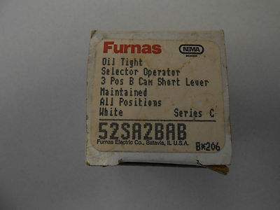 FURNAS OIL TIGHT SELECTOR OPERATOR 52SA2BAB 3 POS. BCAM SHORT LEVER | eBay