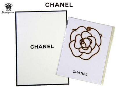 Chanel Novelty Bookmark Clip Camellia Flower Metal Gold Limited Japan ...