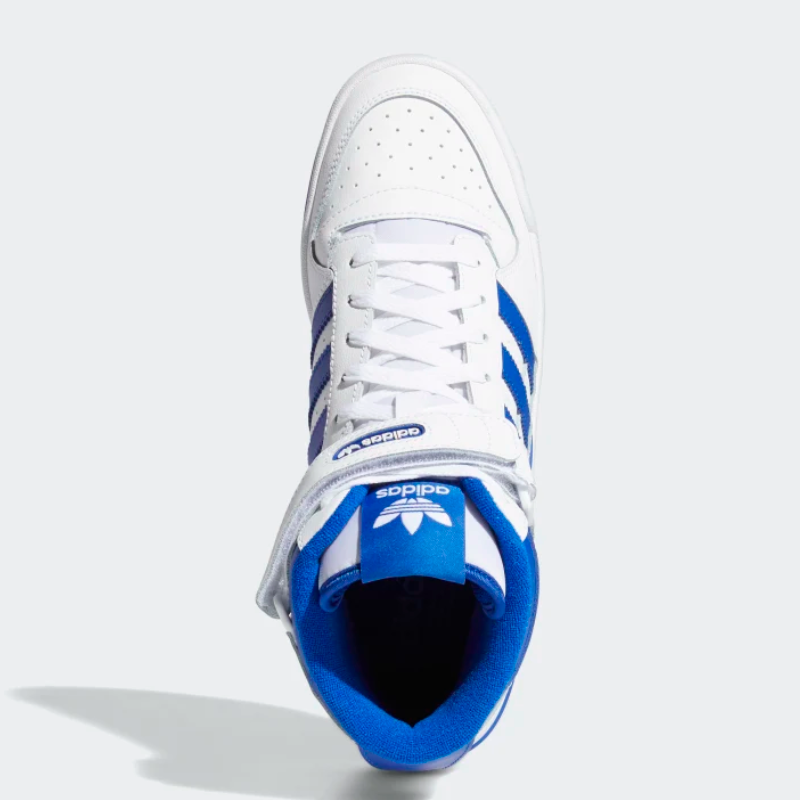 New Adidas Forum Mid Originals Shoes Sneakers - White/ Royal Blue ...