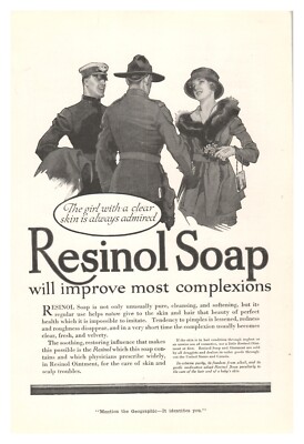 Print Ad 1917 Resinol Soap Clear Skin Always Admired Military WWI | eBay