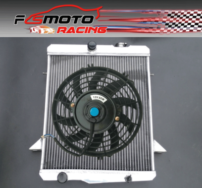 Aluminum Radiator+Fan For Triumph TR4A TR 4 A 4A 2.2L 1965 1966 1967 65 ...
