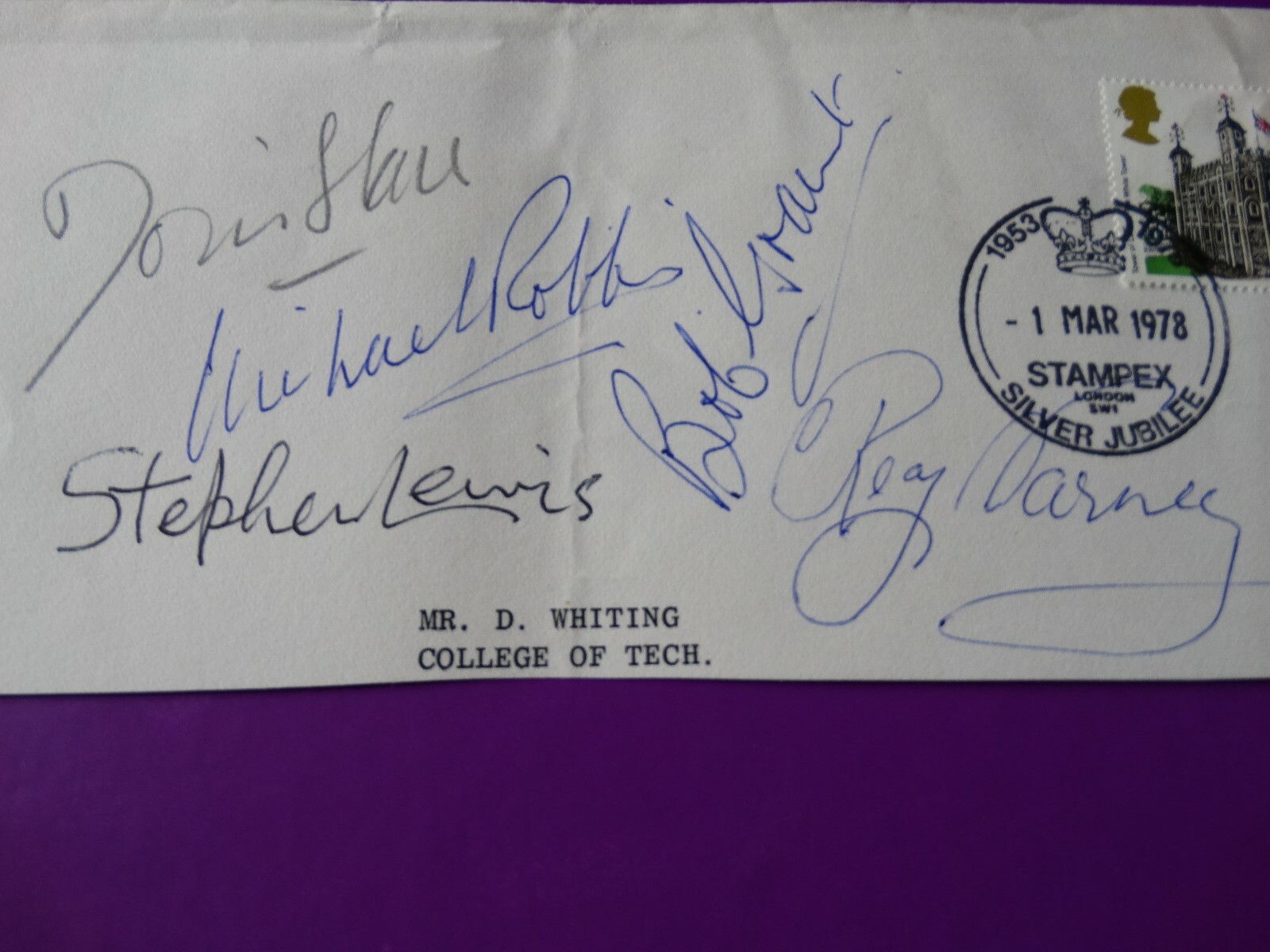 ON THE BUSES-Rare fully signed FDC Michael Robbins,Bob Grant,Reg Varney ...