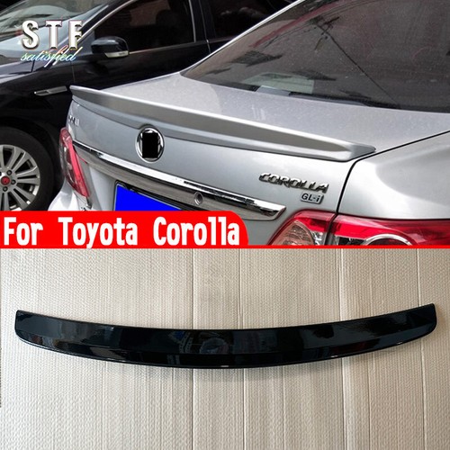 For Toyota Corolla 2006-2013 Sedan Gloss Black Rear Trunk Spoiler Lip ...
