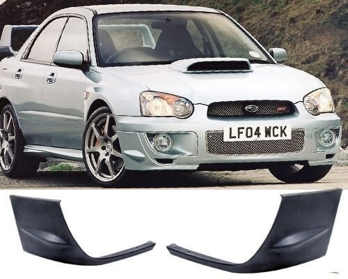 For 04 05 IMPREZA WRX STi FRONT PLASTIC BUMPER Diffusers LIP CAPS ...