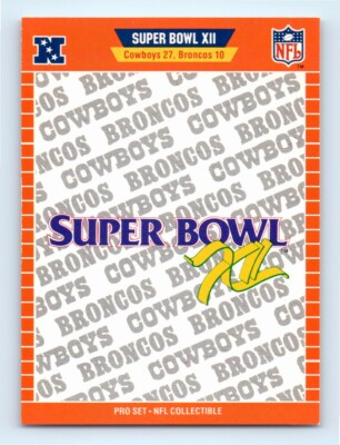 1989 Pro Set Super Bowl Logos Super Bowl XII Dallas Cowboys/Denver ...
