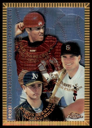 1998 Topps Chrome Ben Davis/Eli Marrero/Ramon Hernandez Baseball Cards ...