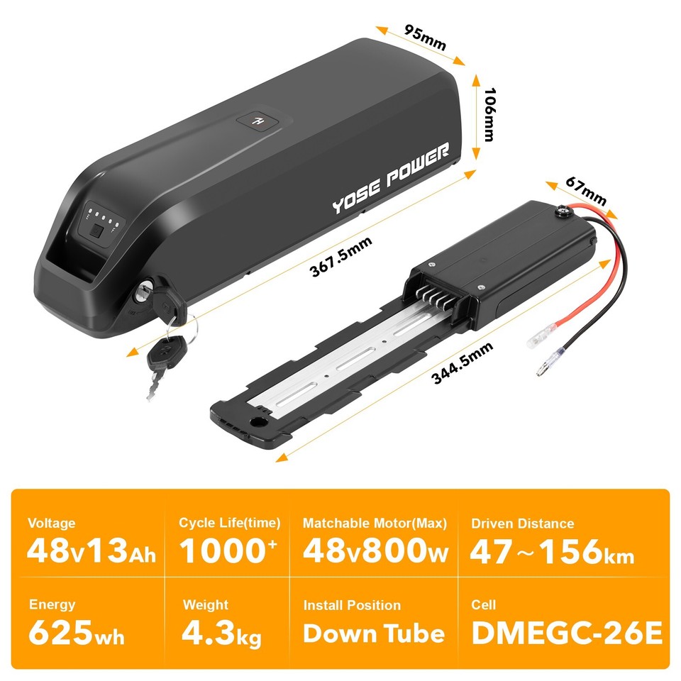 Hey bike Battery 48V 13Ah Race max Mars 2.0 Battery Replacement Heybike ...