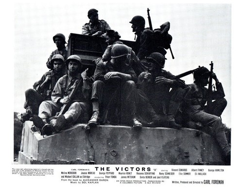 The Victors Original Lobby Card Eli Wallach Peter Fonda Soldiers Riding ...
