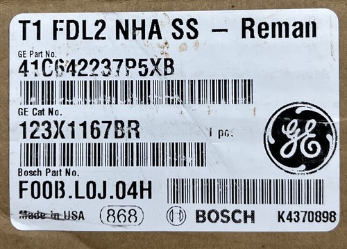 OEM GE Bosch REMAN Locomotive Injector 41C642237P5XB F00B.L0J.04H | eBay