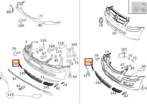 NEW GENUINE MB VITO W639 FRONT BUMPER RIGHT LOWER GRILLE O/S ...