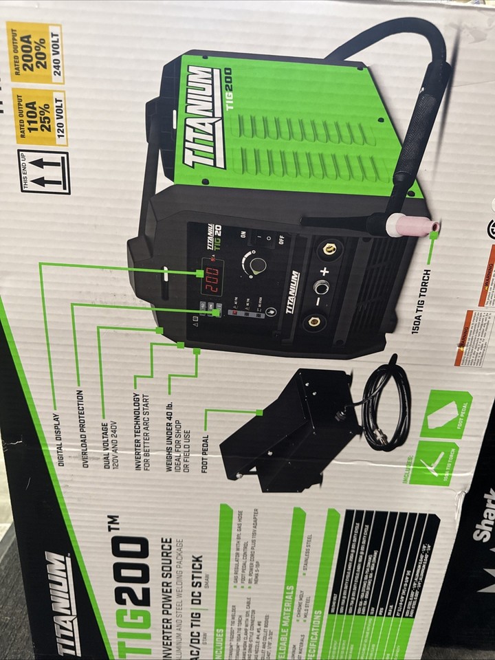 TITANIUM TIG 200 Professional AC/DC TIG Welder with 120/240V - Brand ...