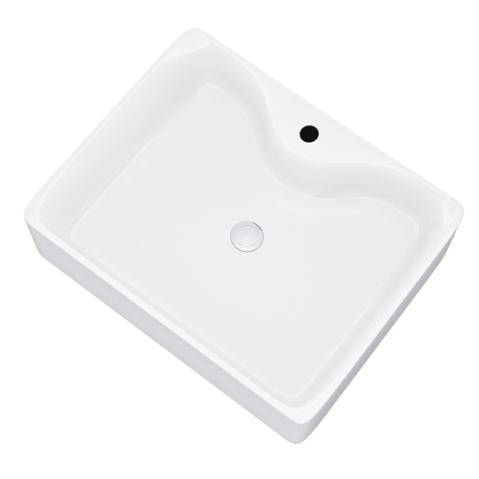 Bathroom Basin Sink Hand Wash Counter Top Wall Mounted Hung Ceramic ...