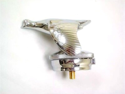 1928 1929 Ford Model A CHROME Thermo QUAIL Radiator Cap w/ Thermometer ...