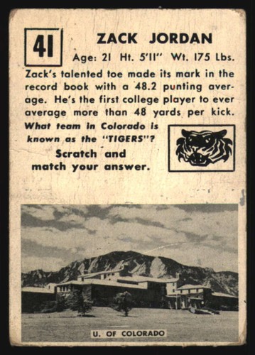 1951 Topps Magic #41 Zack Jordan FAIR 574893 | eBay