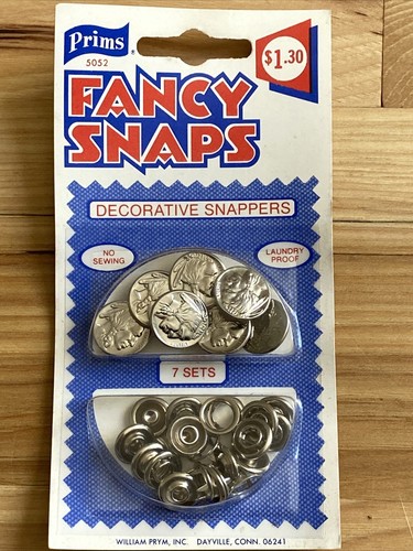 New in Pack Vintage Prims Fancy Snaps Decorative buffalo nickel Indian ...