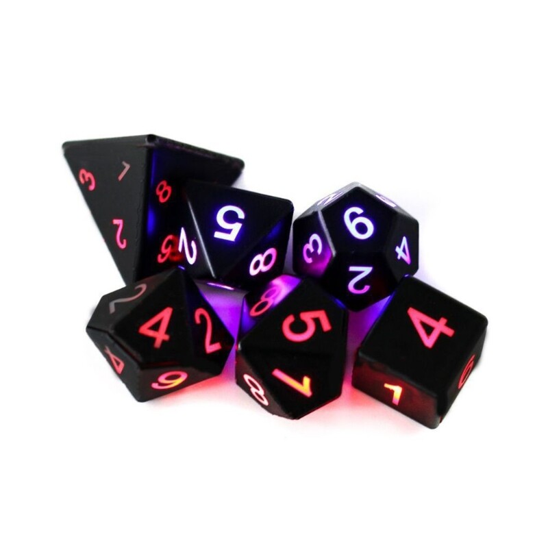 Glowing LED Electronic Dices-D&D-Polyhedral Set Light up DND-Dice Set ...